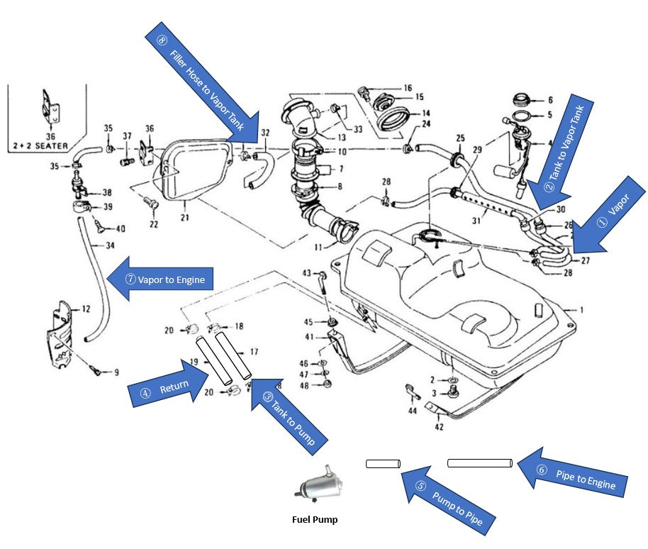 Datsun 260Z 280Z heater pipe at firewall, JDM Car Parts – JDM CAR PARTS