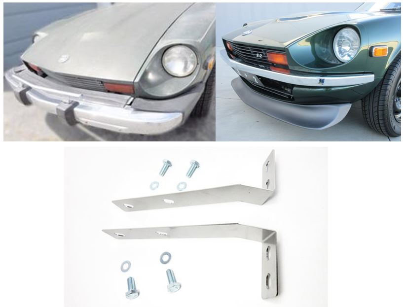 240Z Front Bumper Conversion Bracket Kit for US Datsun 260Z / 280Z Sli ...