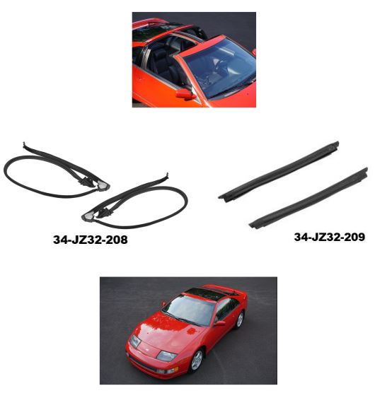 T-Top weather strip kit for Nissan 300ZX Z32 2+2 Coupe – JDM CAR PARTS