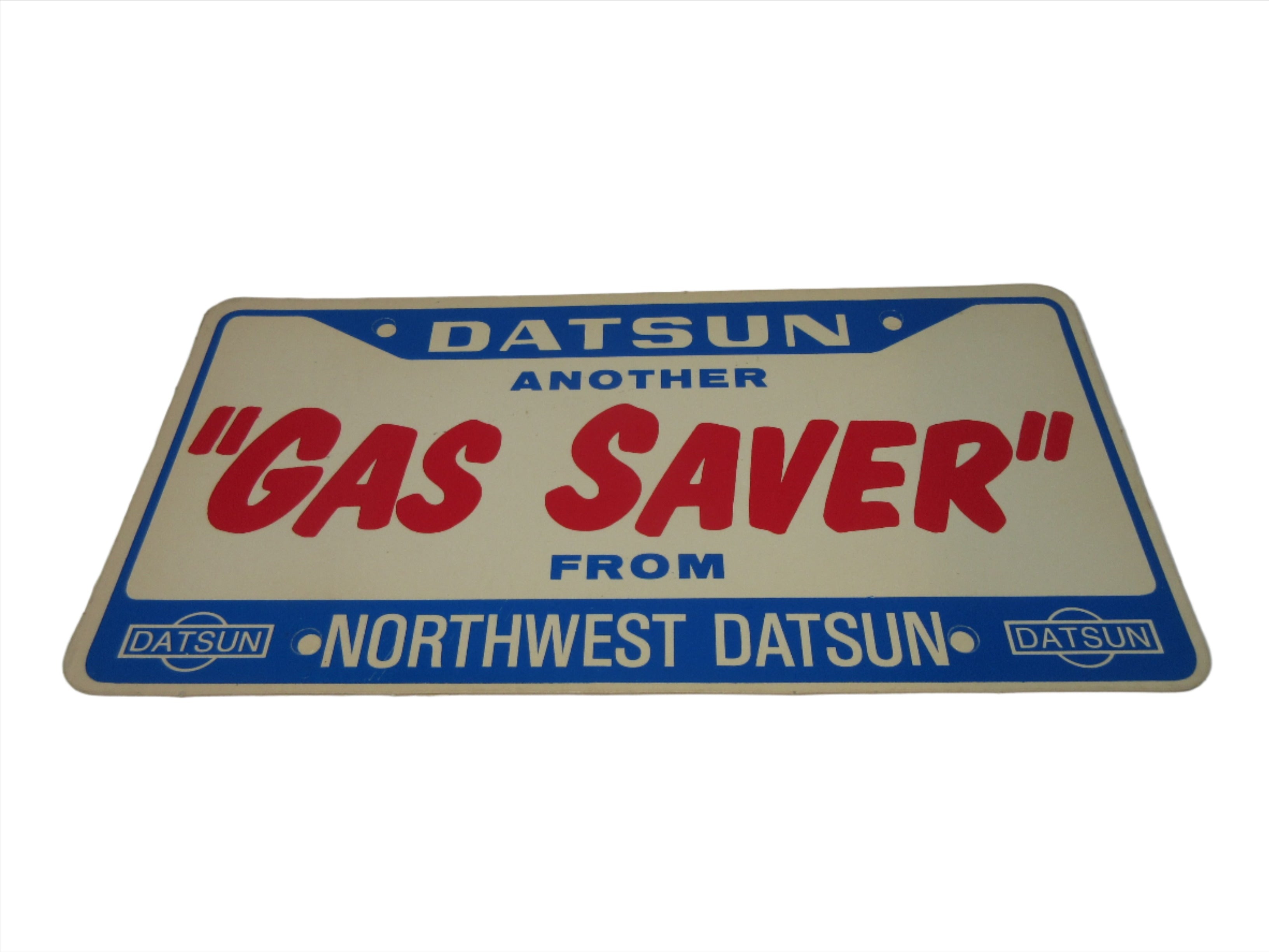 Vintage Northwest Datsun "Gas Saver" License Plate from 1970's NOS New ...