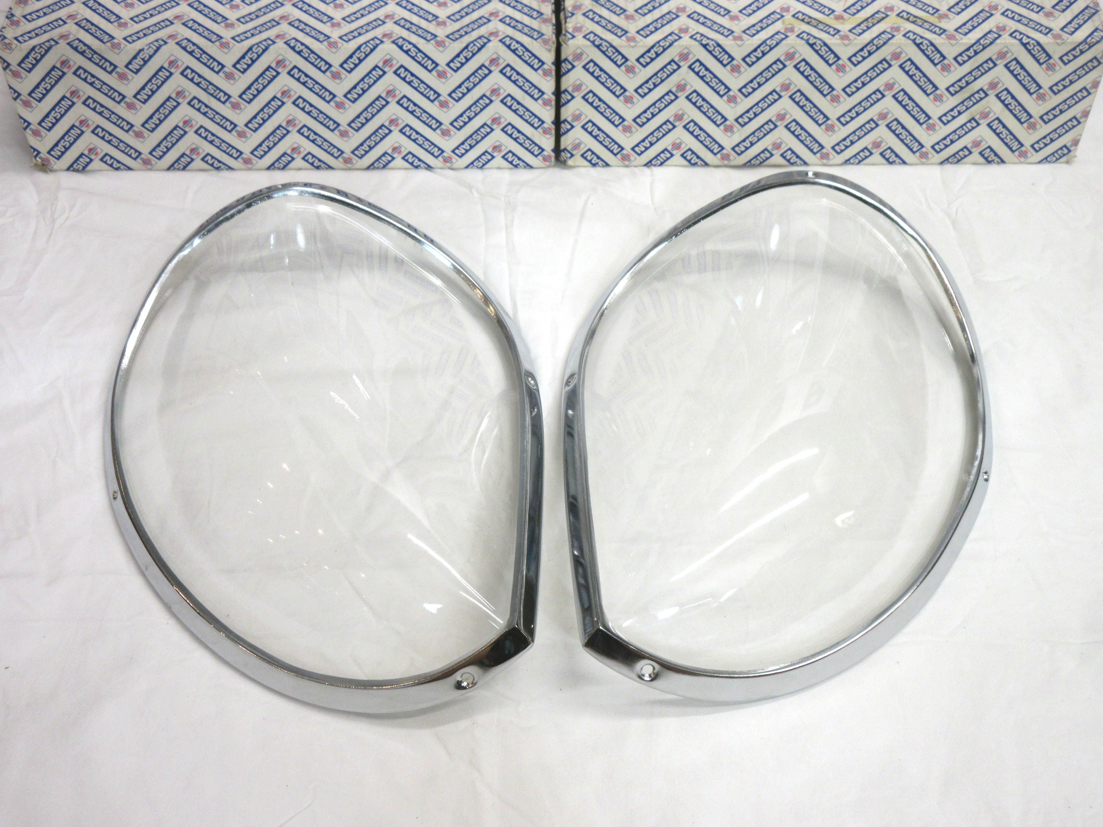JDM Genuine headlight cover set Late type for Datsun 240Z NOS – JDM CAR ...
