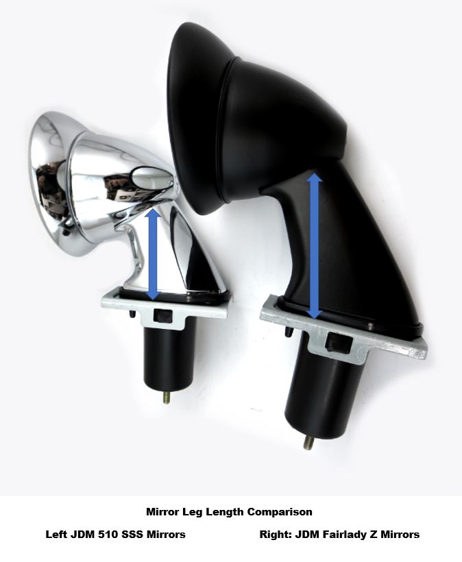 Fender Mirrors for Datsun 240Z / 260Z / 280Z / Nissan Fairlady Z Repro ...