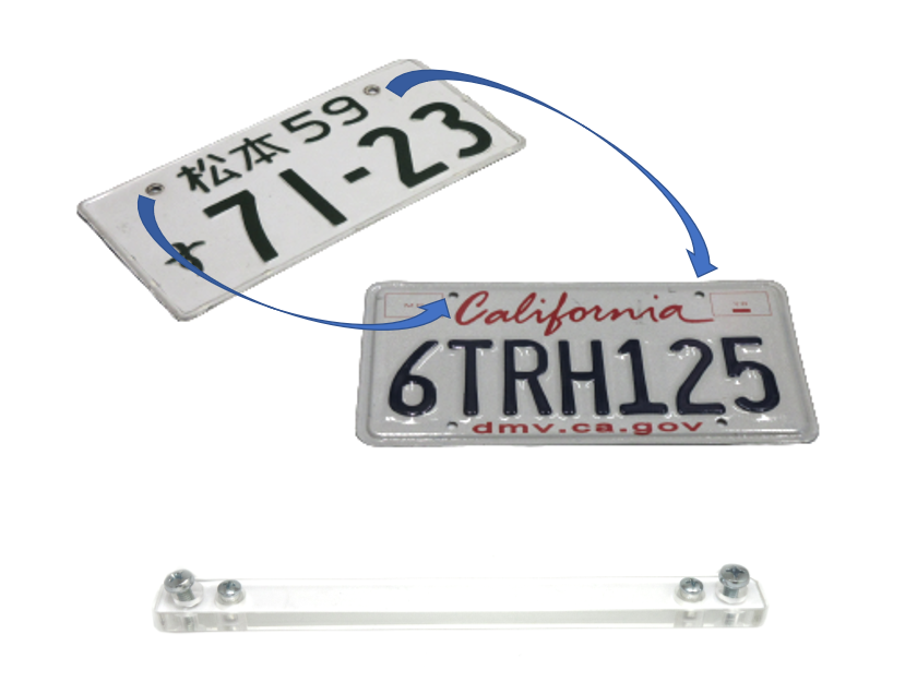 License Plate Conversion Bracket: Japanese License Plates to US / Cana ...